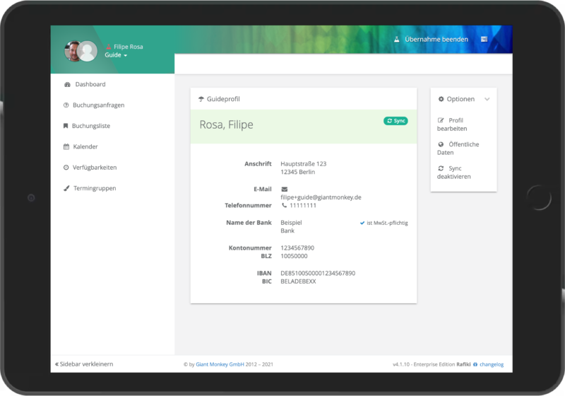 go~mus – Besuchermanagement - Guideverwaltung